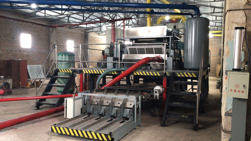 BTF4-4 Beston Egg Tray Making Machine Installed in Armenia