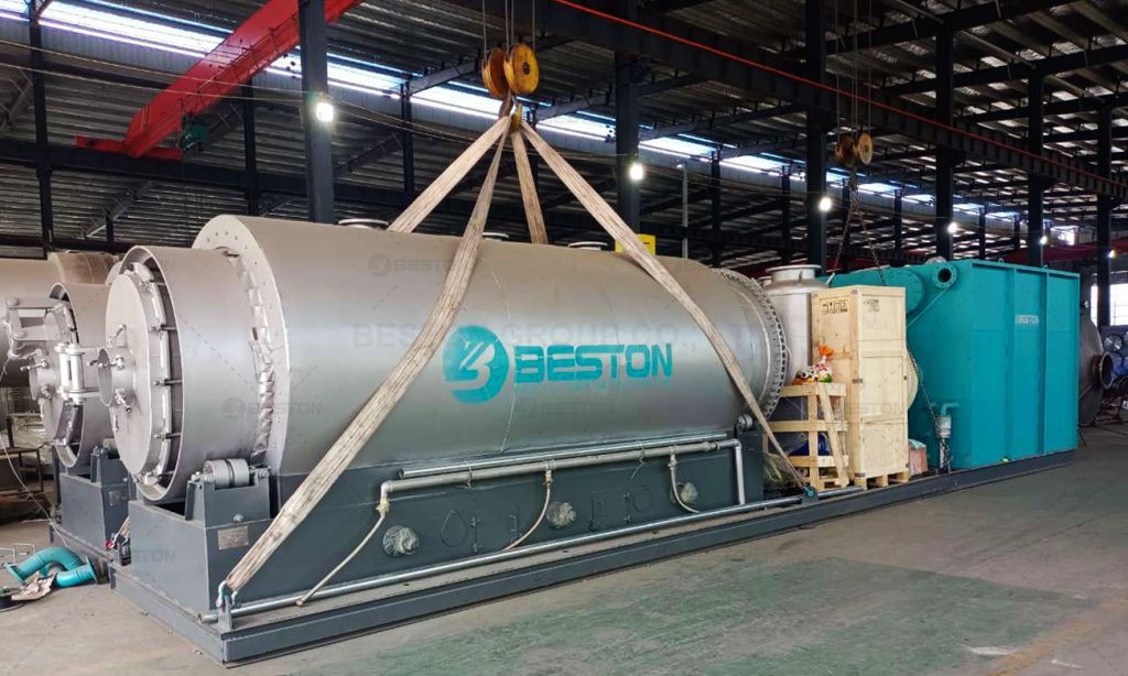BLJ-3 Beston Skid-mounted Mini Pyrolysis Plant Shipped to Japan in 2023