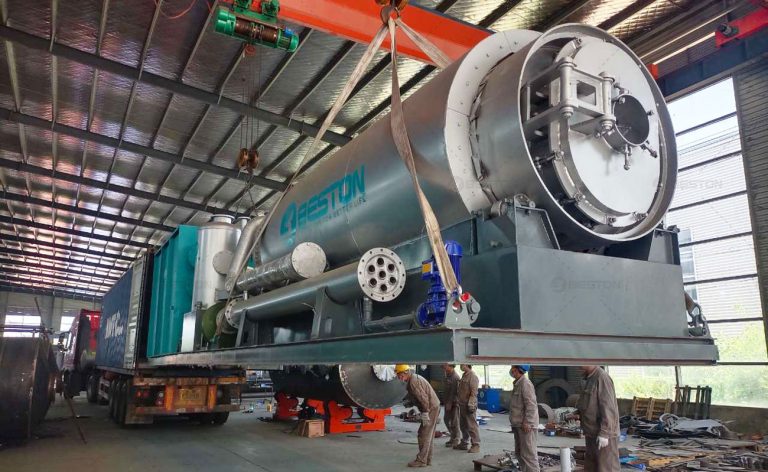 BLJ-3 Beston Mini planta de pirólisis montada sobre patines enviada a ...