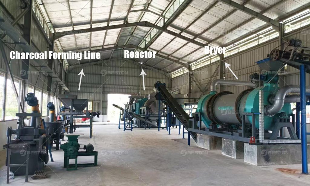 Install a Charcoal Making Machine in Indonesia to Process Coconut Shell