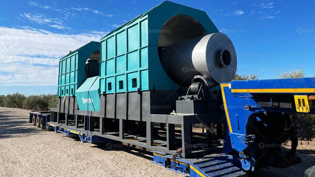 A Customer Received BST-50 Charcoal Making Machine in Spain in 2023
