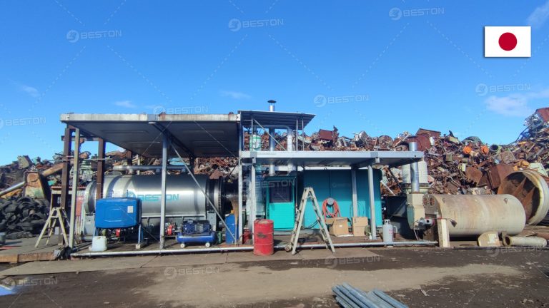 Trial Run of BLJ-3 Portable Skid-mounted Pyrolysis Machine in Japan